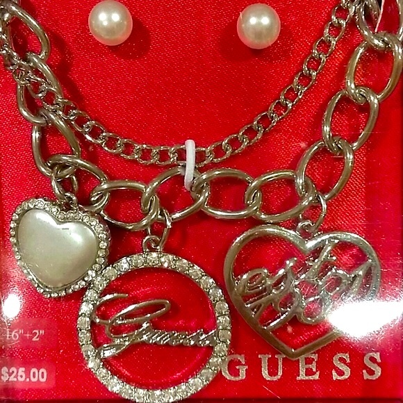 Guess | Jewelry | Authentic Guess Necklace Set New With Tag Box | Poshmark